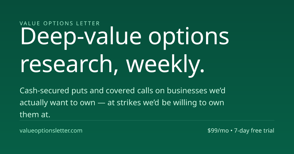 Subscribe — Value Options Letter